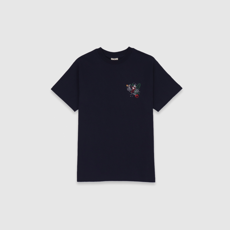 Passport x Evisen Karaoke T-Shirt Navy | Fast Times Skateboa Passport x Evisen Karaoke T-Shirt Navy | Fast Times Skateboa